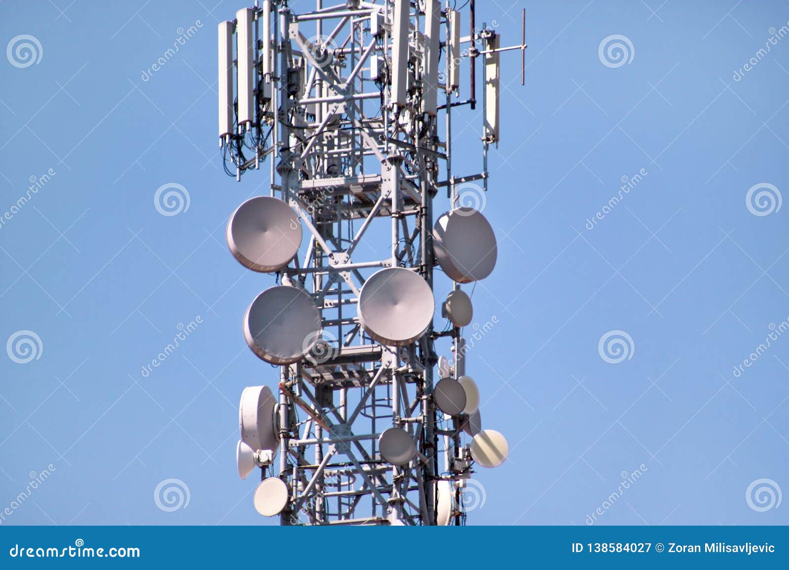 Telecommunication Network Repeaters, Base Transceiver Station. Tower ...