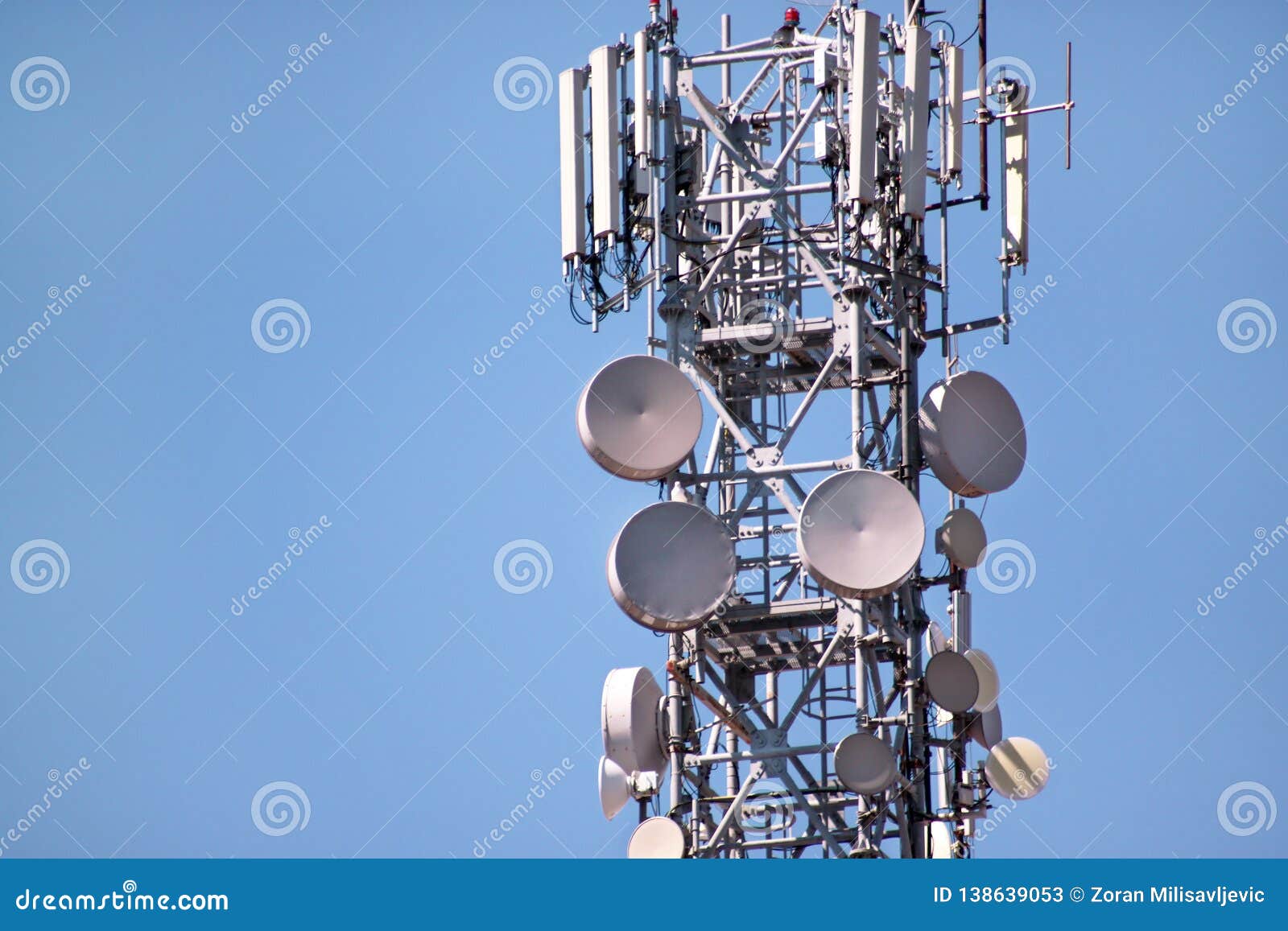 Telecommunication Network Repeaters, Base Transceiver Station. Tower ...