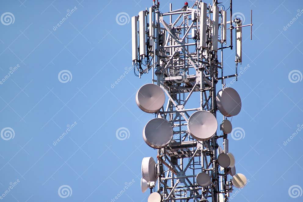 Telecommunication Network Repeaters, Base Transceiver Station. Tower ...