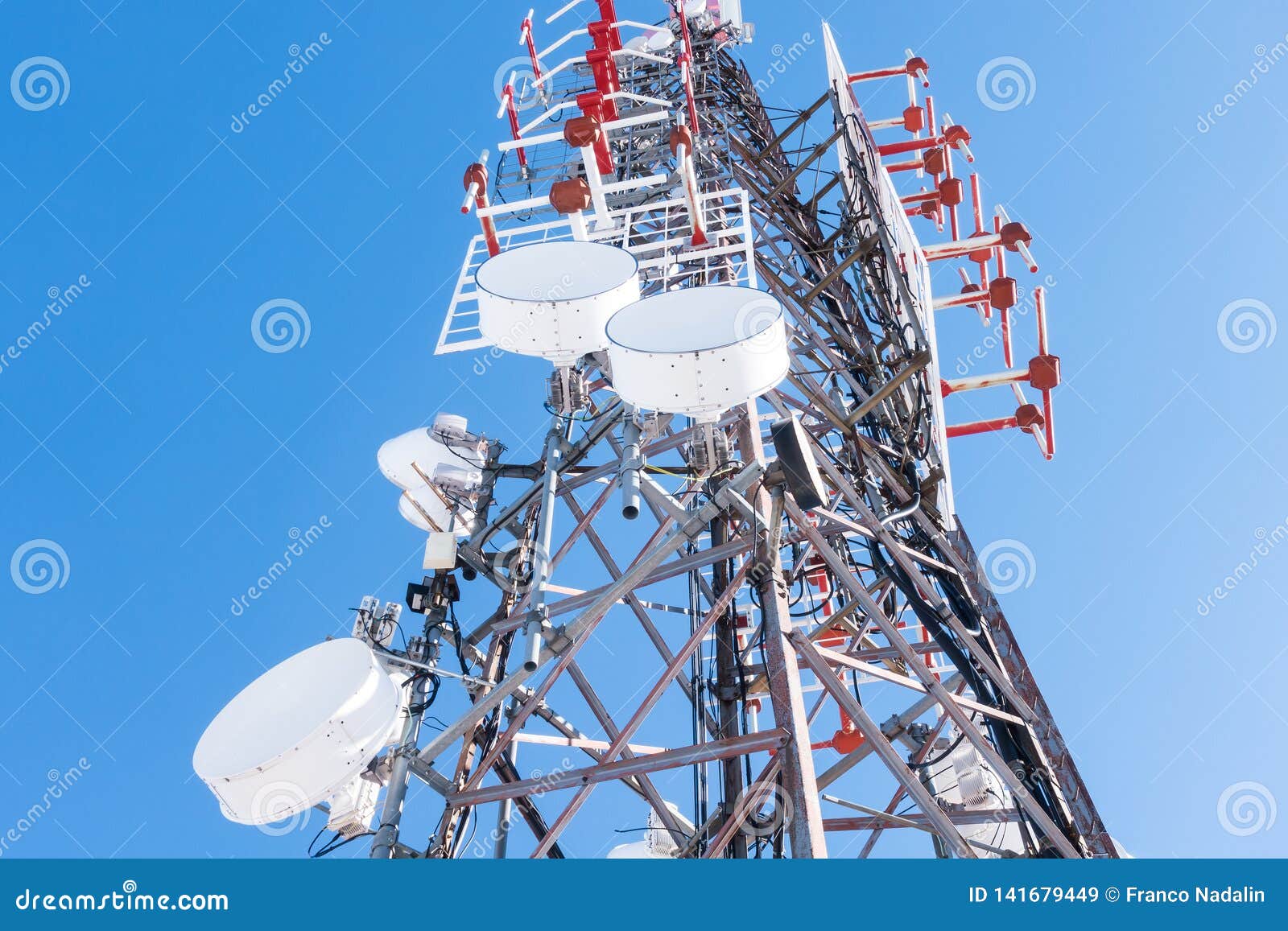 Telecommunication Network Repeaters, Base Transceiver Station. Tower ...