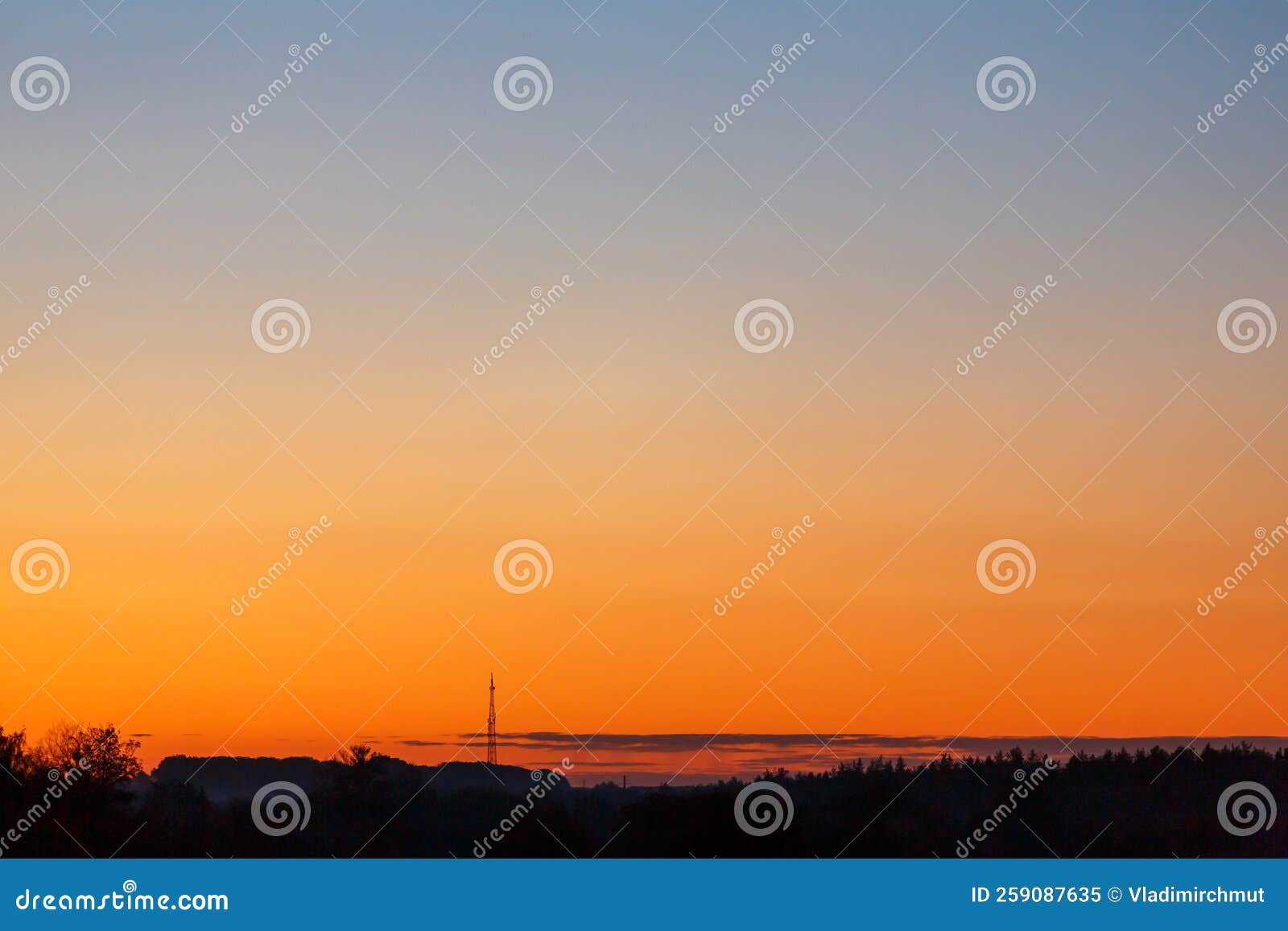 Telecommunication Network Satellite Dish at Sunset Communication ...
