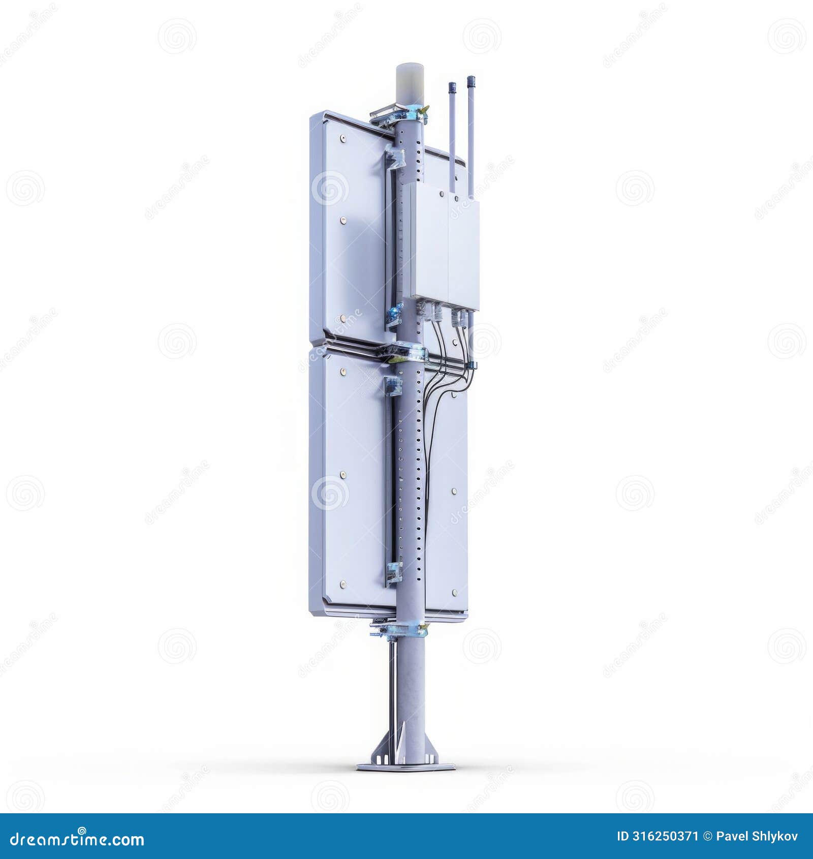 Telecommunication Pole of 4G and 5G Cellular. Base Station or Base ...