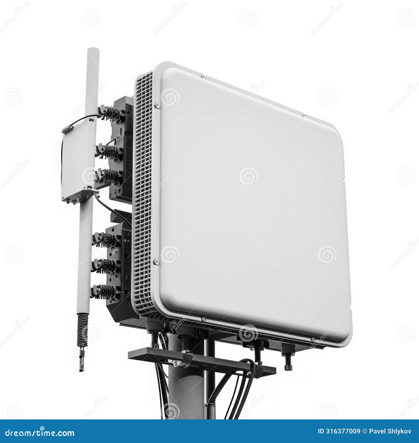 Telecommunication Pole of 4G and 5G Cellular. Base Station or Base ...