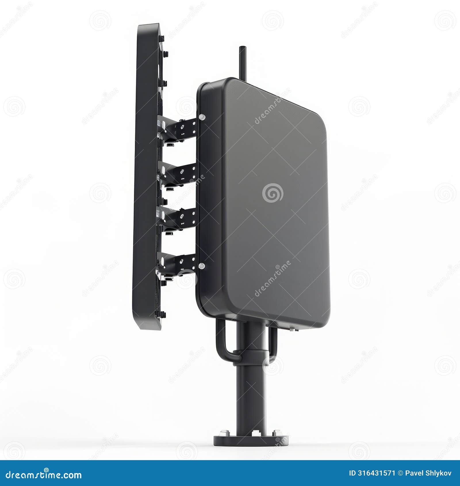 Telecommunication Pole of 4G and 5G Cellular. Base Station or Base ...