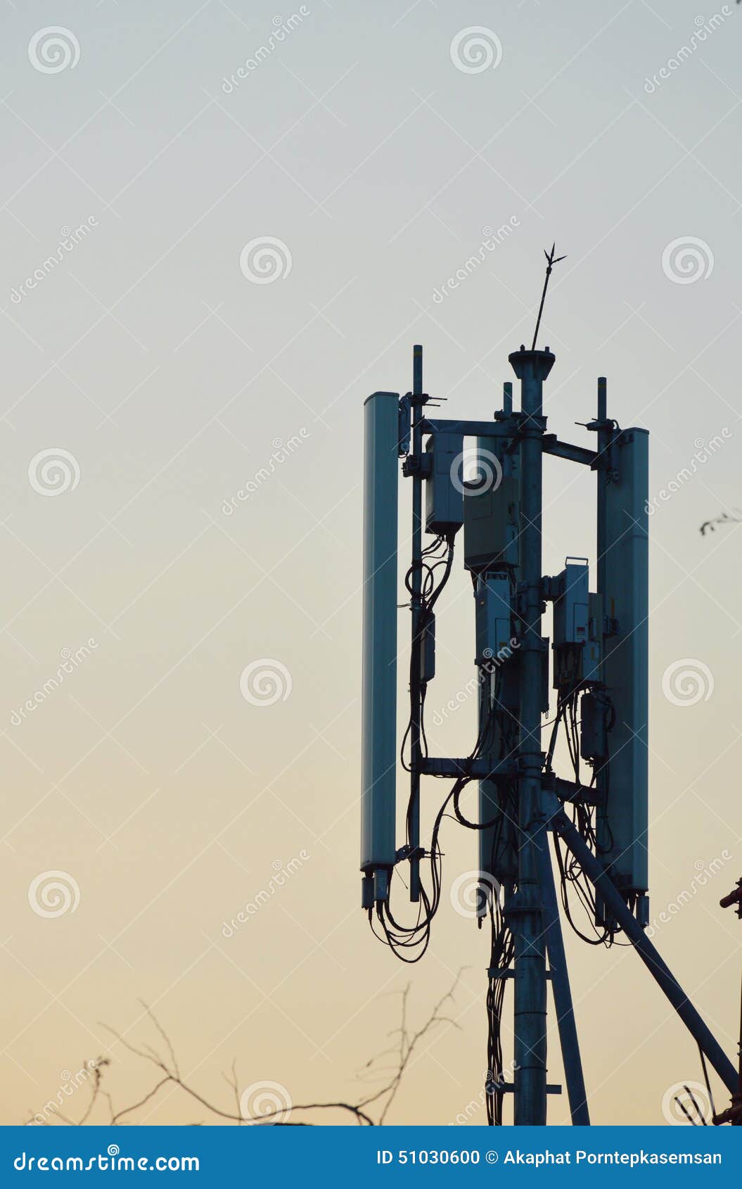 Telecommunication pole stock photo. Image of modern, equipment - 51030600