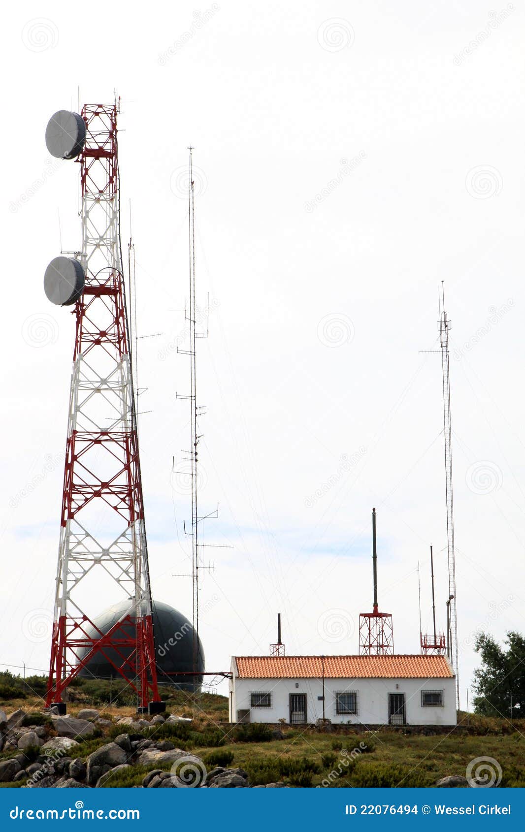 Telecommunication and Radar, Foia, Portugal Stock Photo - Image of ...
