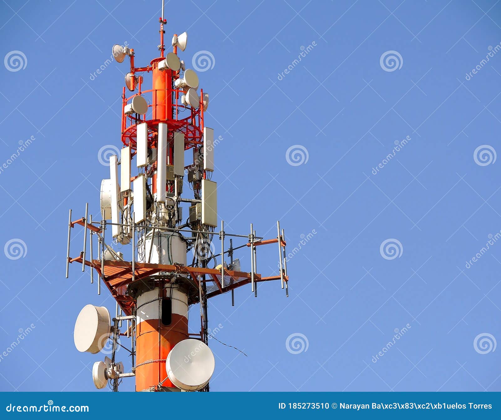 Telecommunication and Radio Tower. Network Concept Stock Photo - Image ...