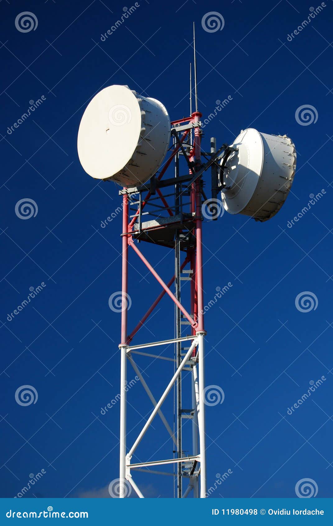 Telecommunication Relay Tower Stock Photo - Image of area, aerial: 11980498