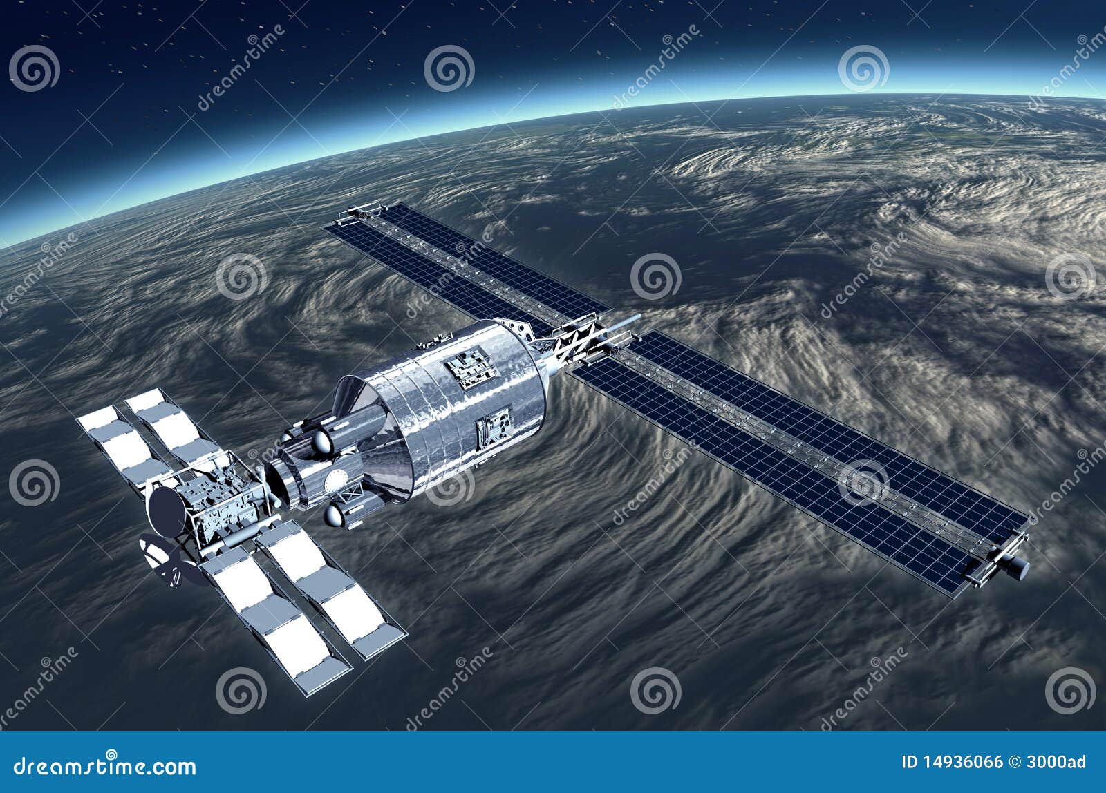 Telecommunication Satellite Stock Illustration - Illustration of ...