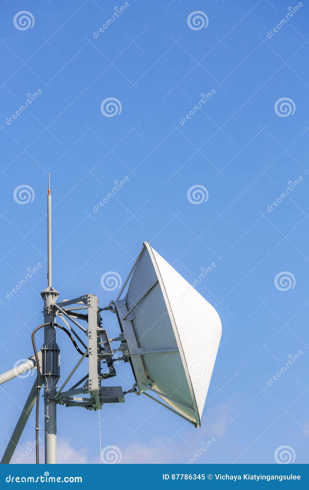 Telecommunication Satellite and Radio Transmitter Stock Image - Image ...