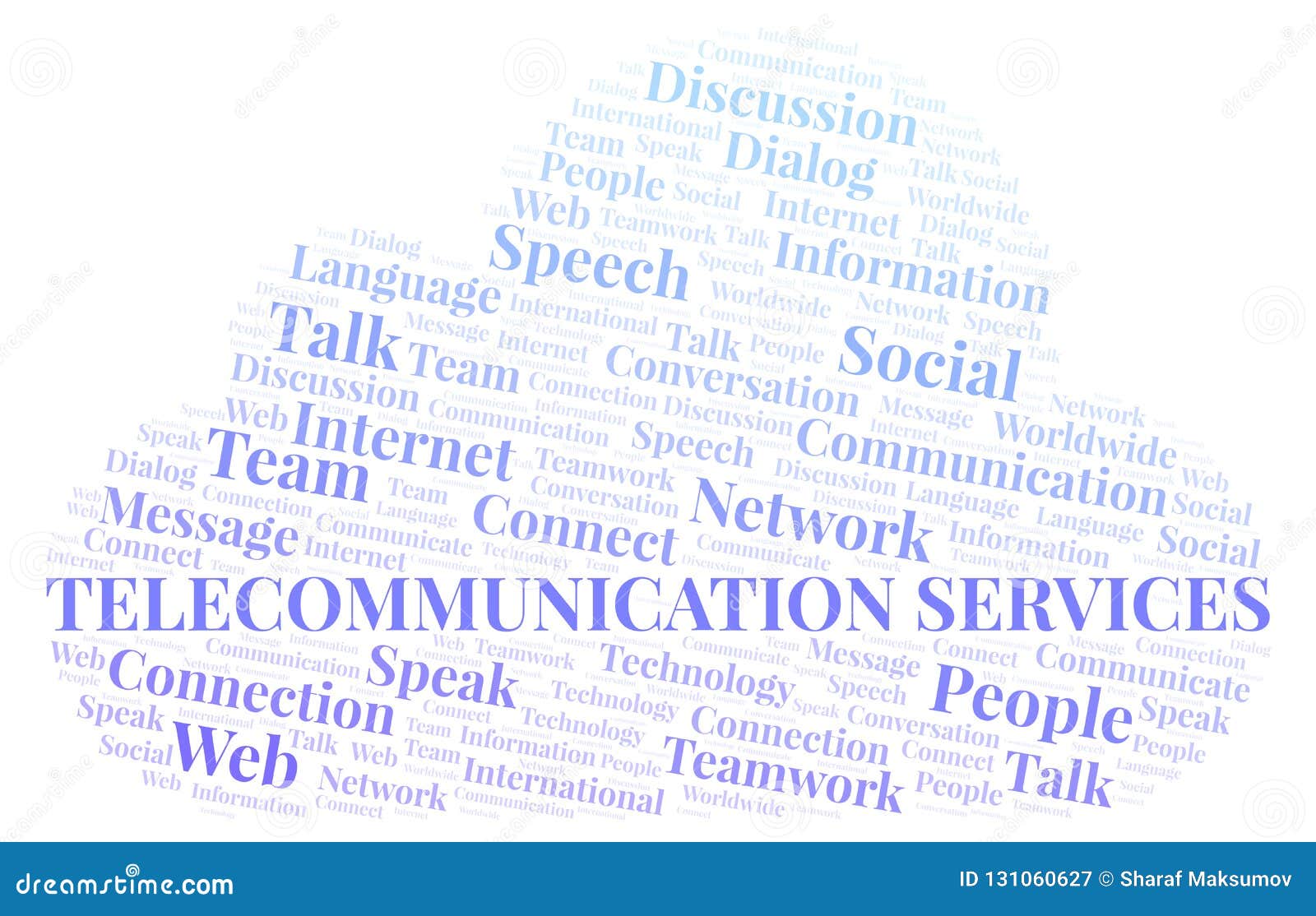 Telecommunication Services Word Cloud. Stock Illustration ...
