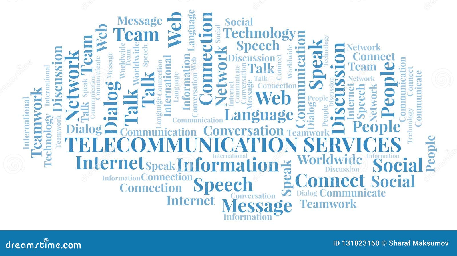 Telecommunication Services Word Cloud Stock Illustration - Illustration ...