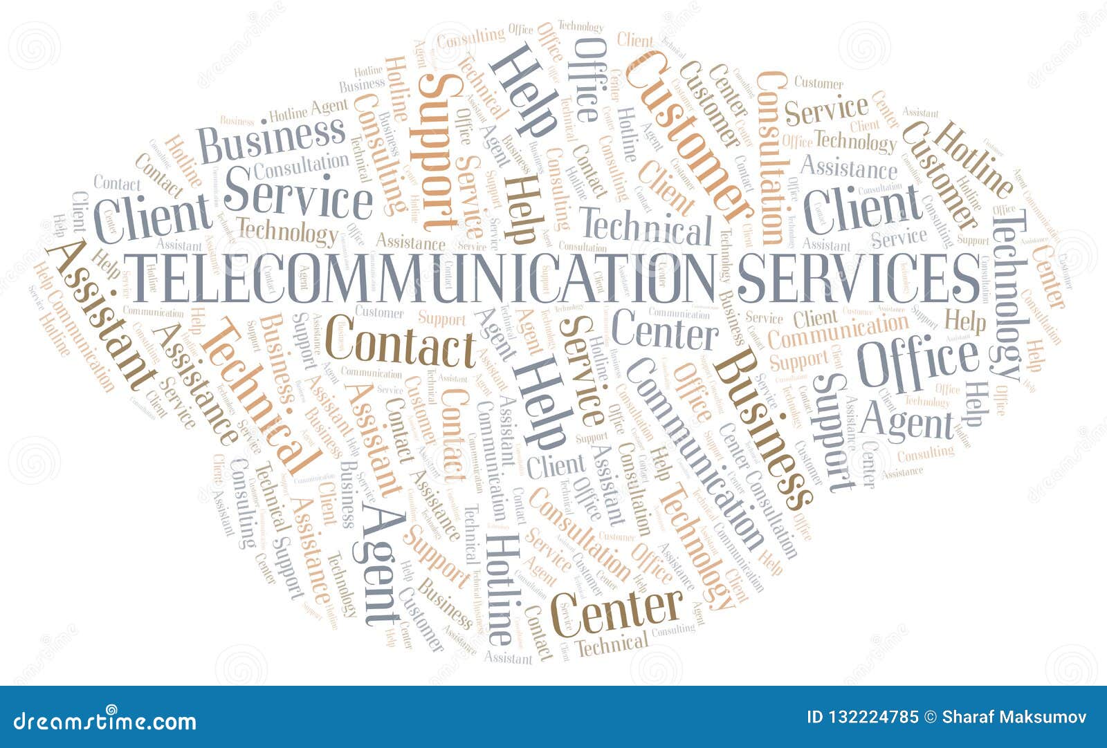 Telecommunication Services Word Cloud Stock Illustration - Illustration ...