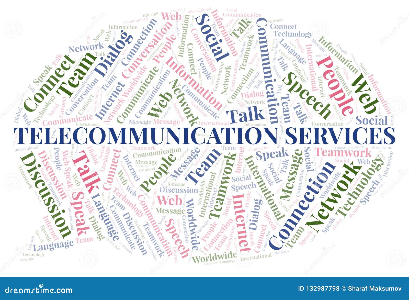 Telecommunication Services Word Cloud Stock Illustration - Illustration ...