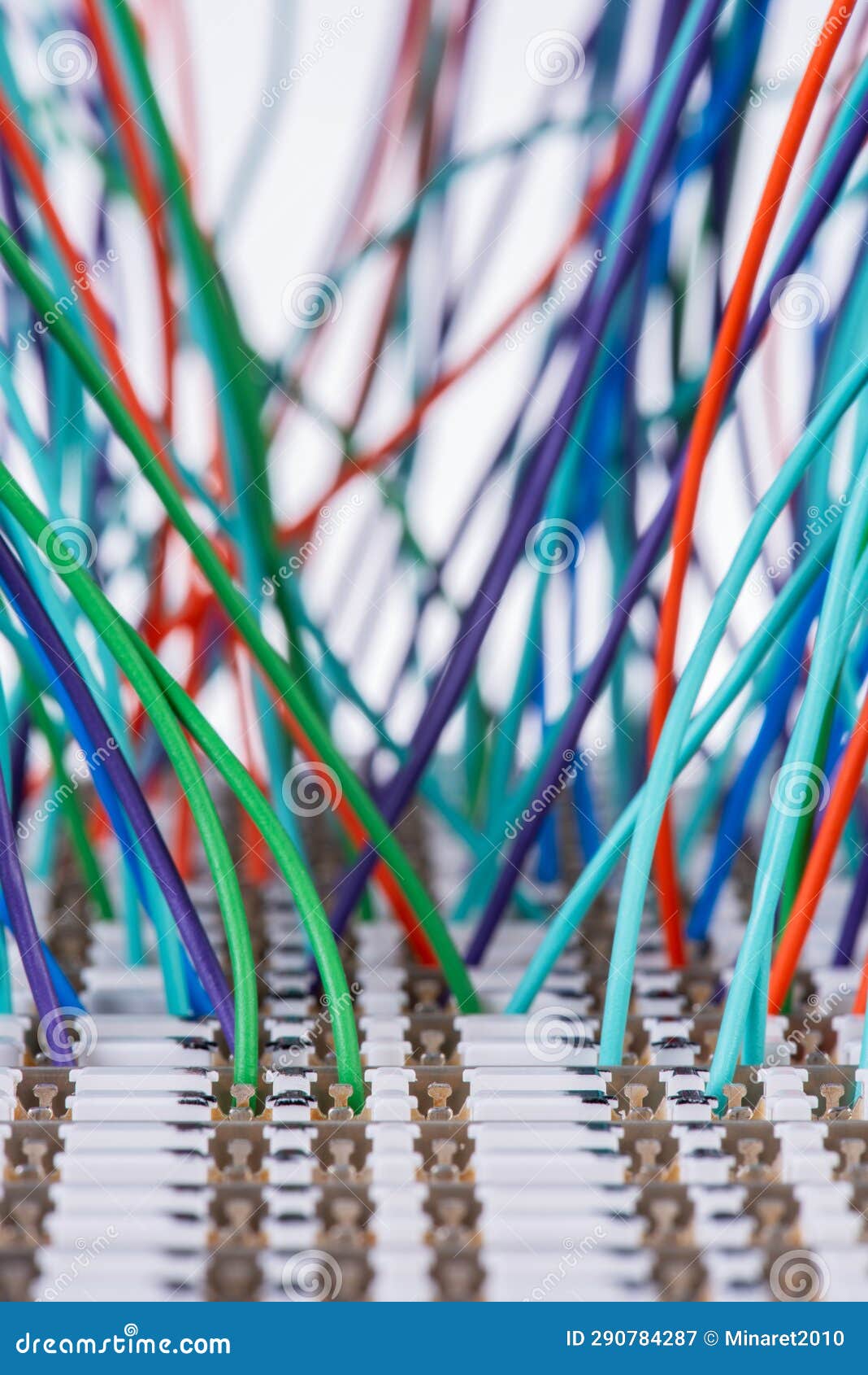 Telecommunication Switchboard Panel with Cables Stock Image - Image of ...