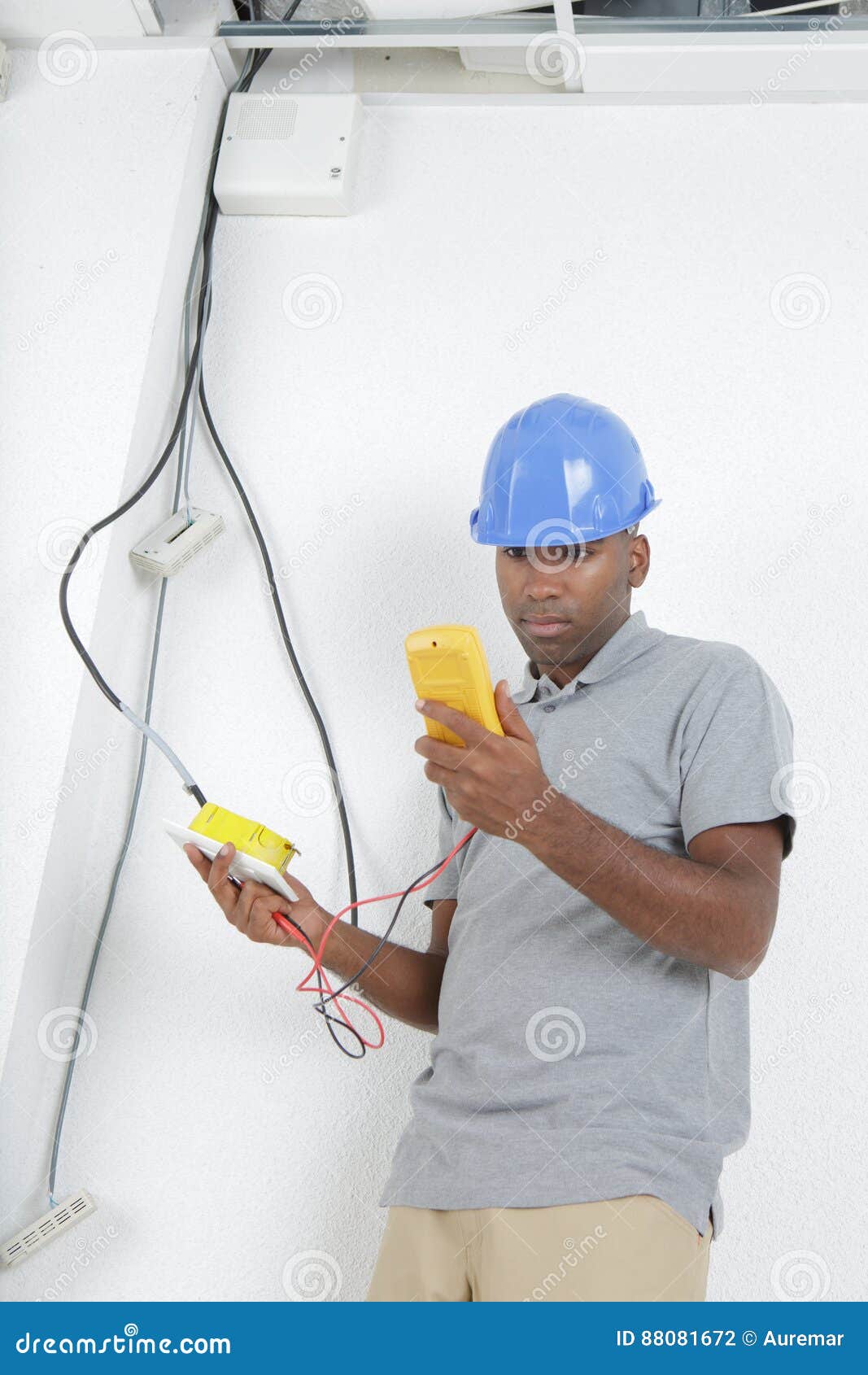 Telecommunication Technician Checking Line Stock Photo - Image of ...