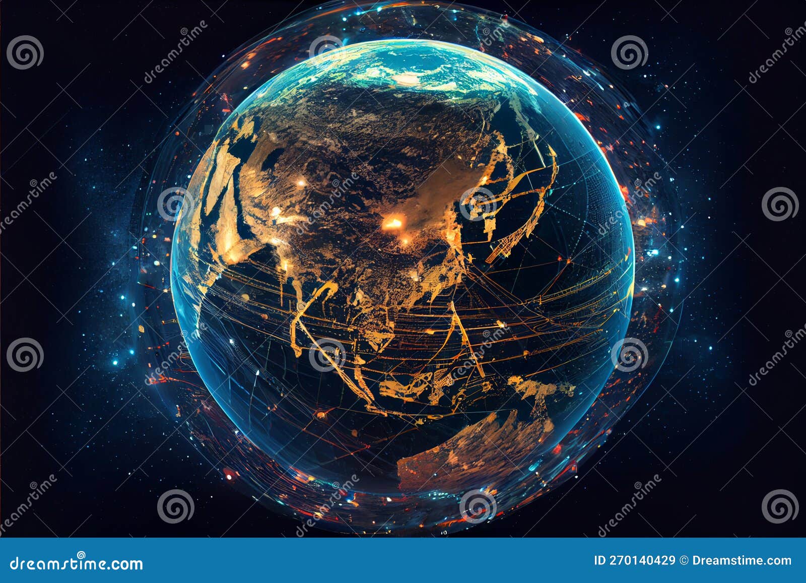 Telecommunication Technology with Connections Around, AI Generated ...