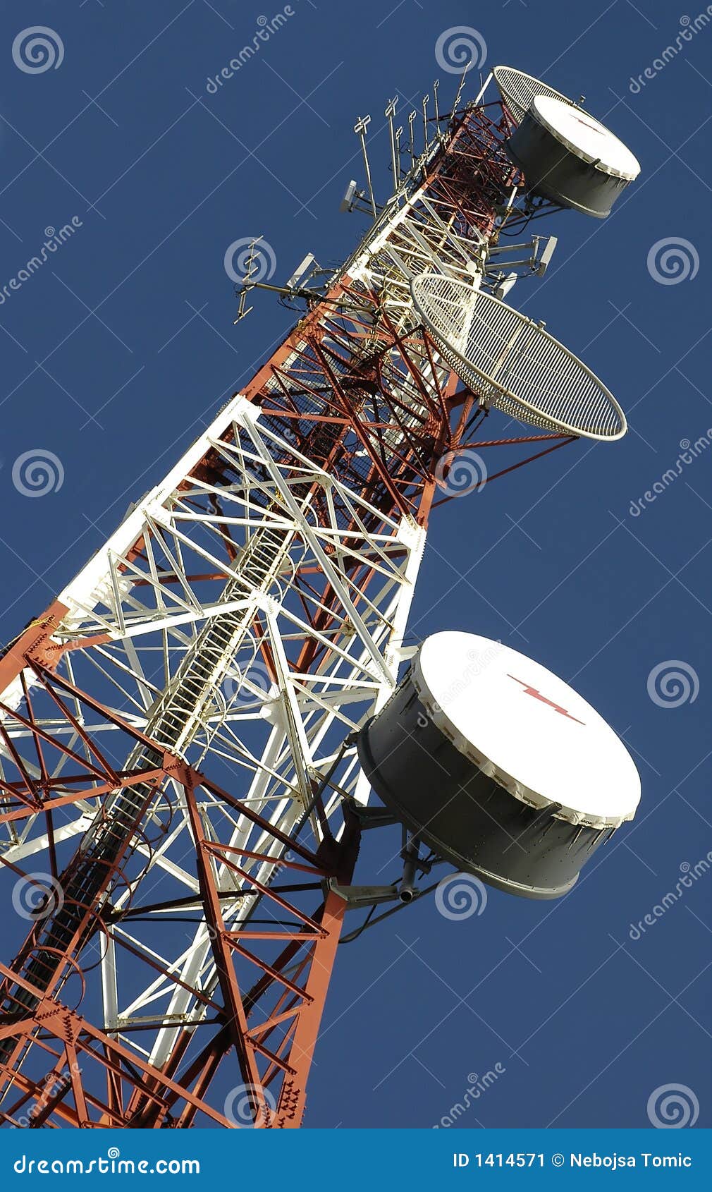 Telecommunication tower stock image. Image of modern, communication ...