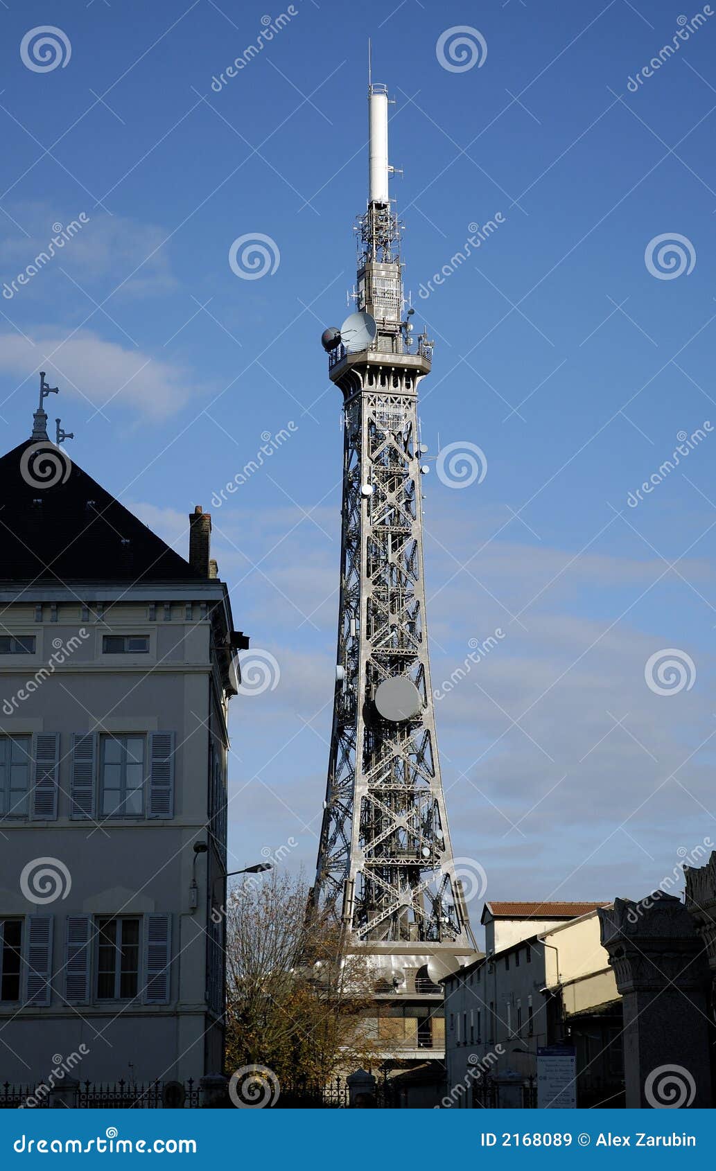 Telecommunication tower stock image. Image of street, antenna - 2168089