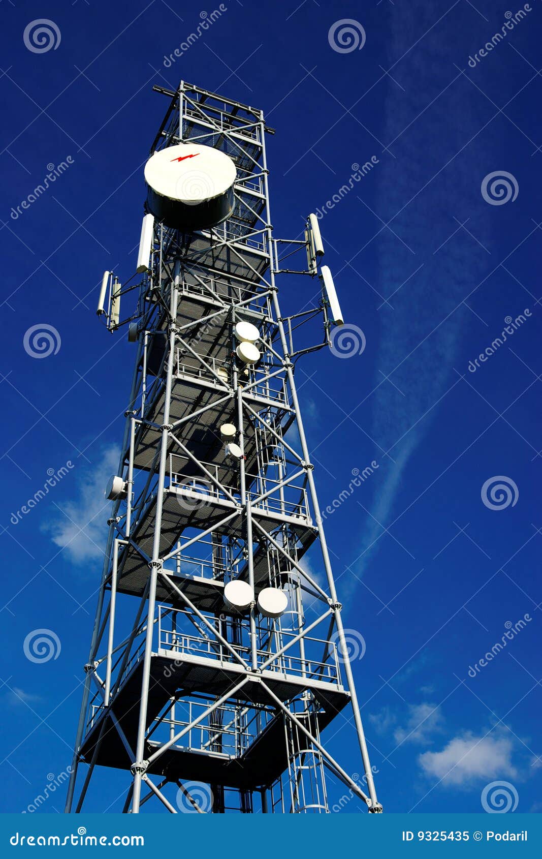Telecommunication tower stock image. Image of media, transmitter - 9325435