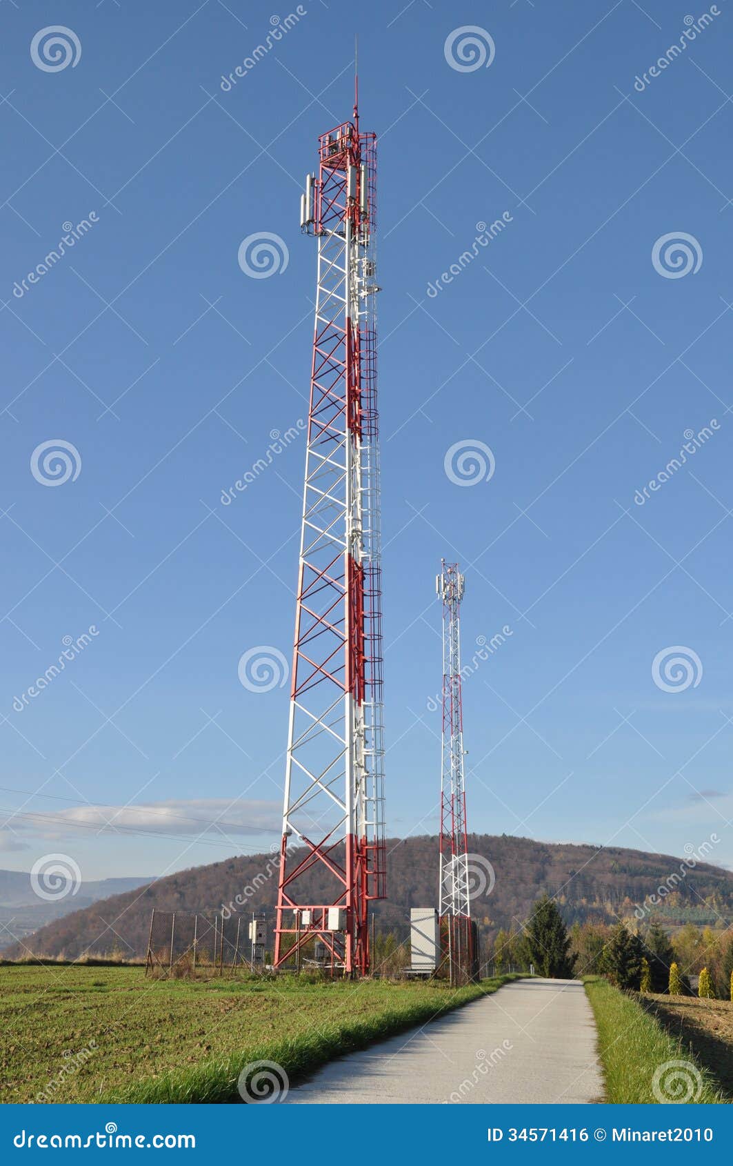 Telecommunication tower stock photo. Image of country - 34571416