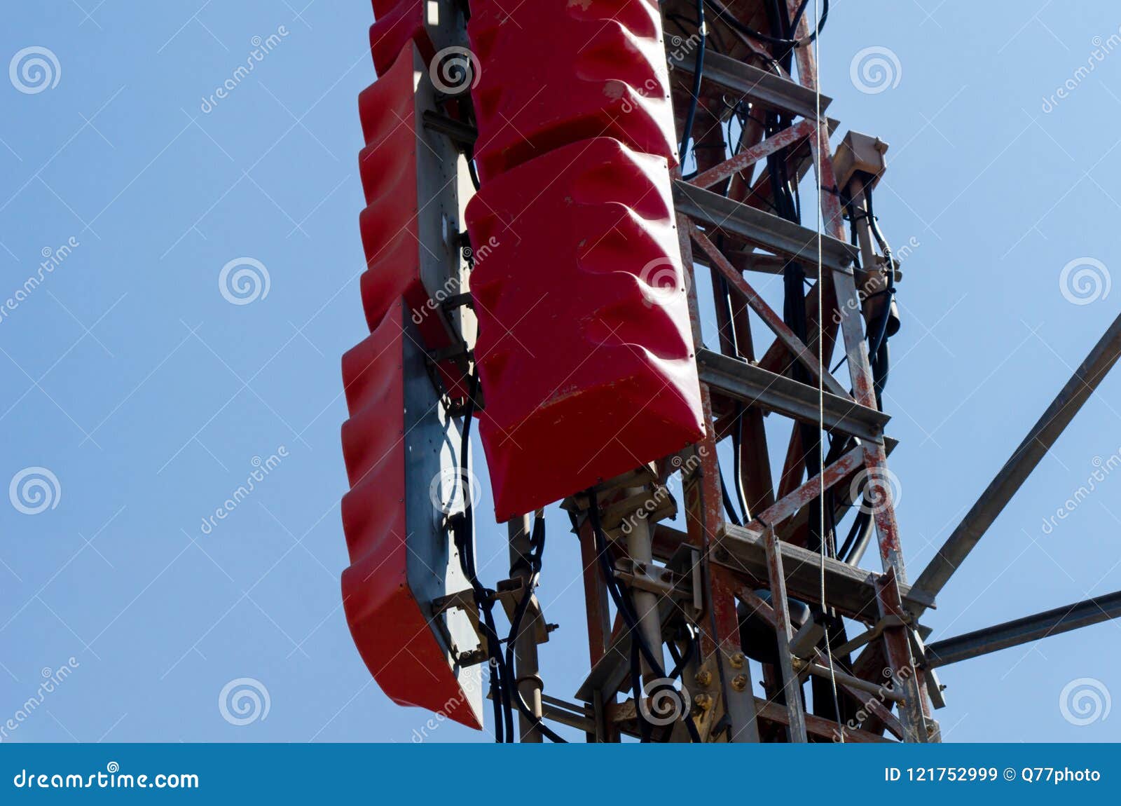 Telecommunication Tower with Antennas of Cellular Communication Stock ...