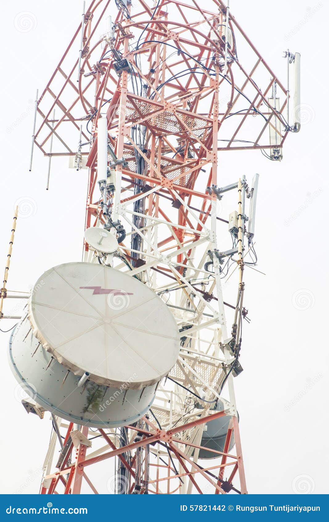Telecommunication Tower with Antennas Stock Photo - Image of cell ...