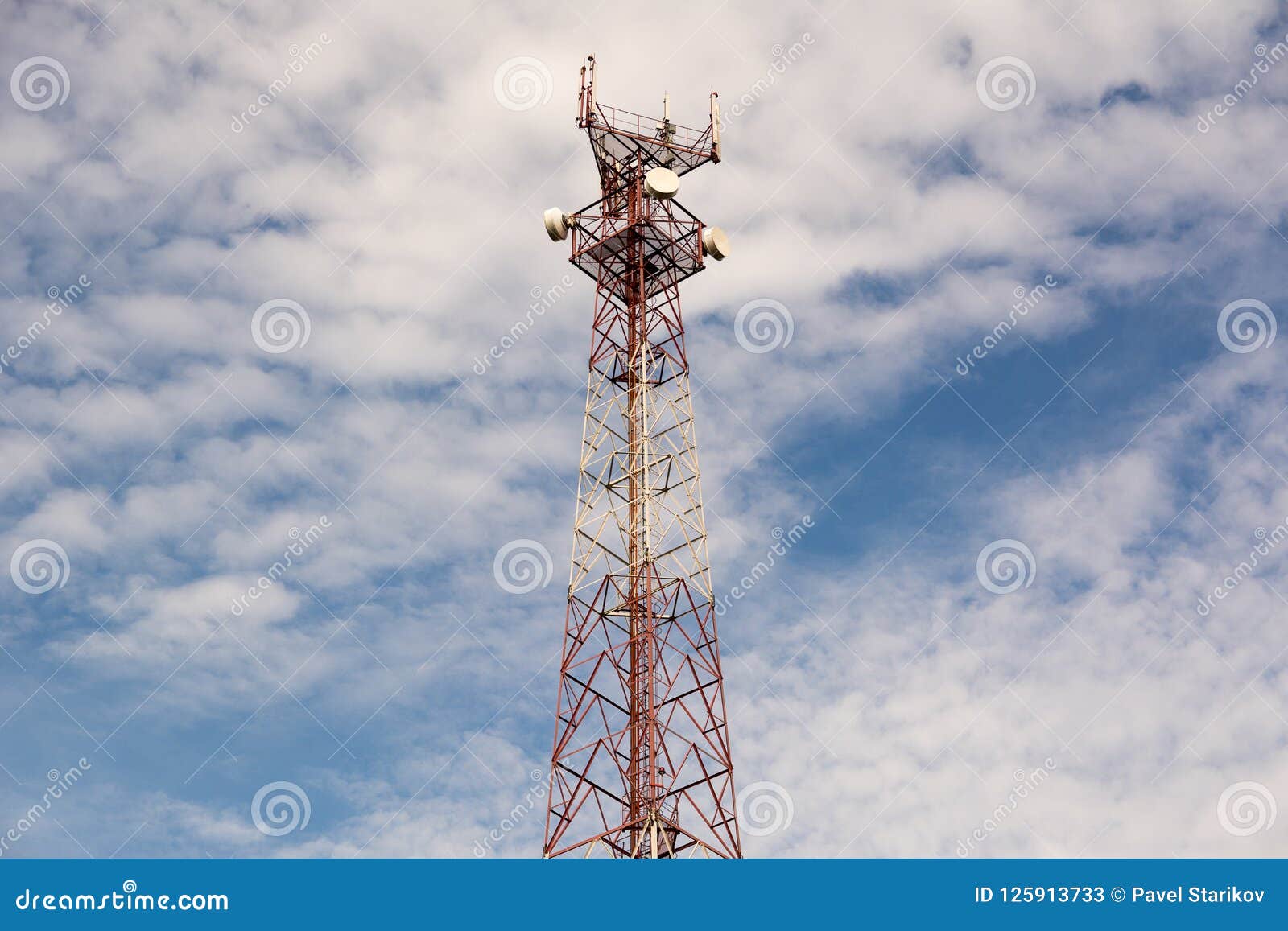 Telecommunication tower stock image. Image of horizontal - 125913733