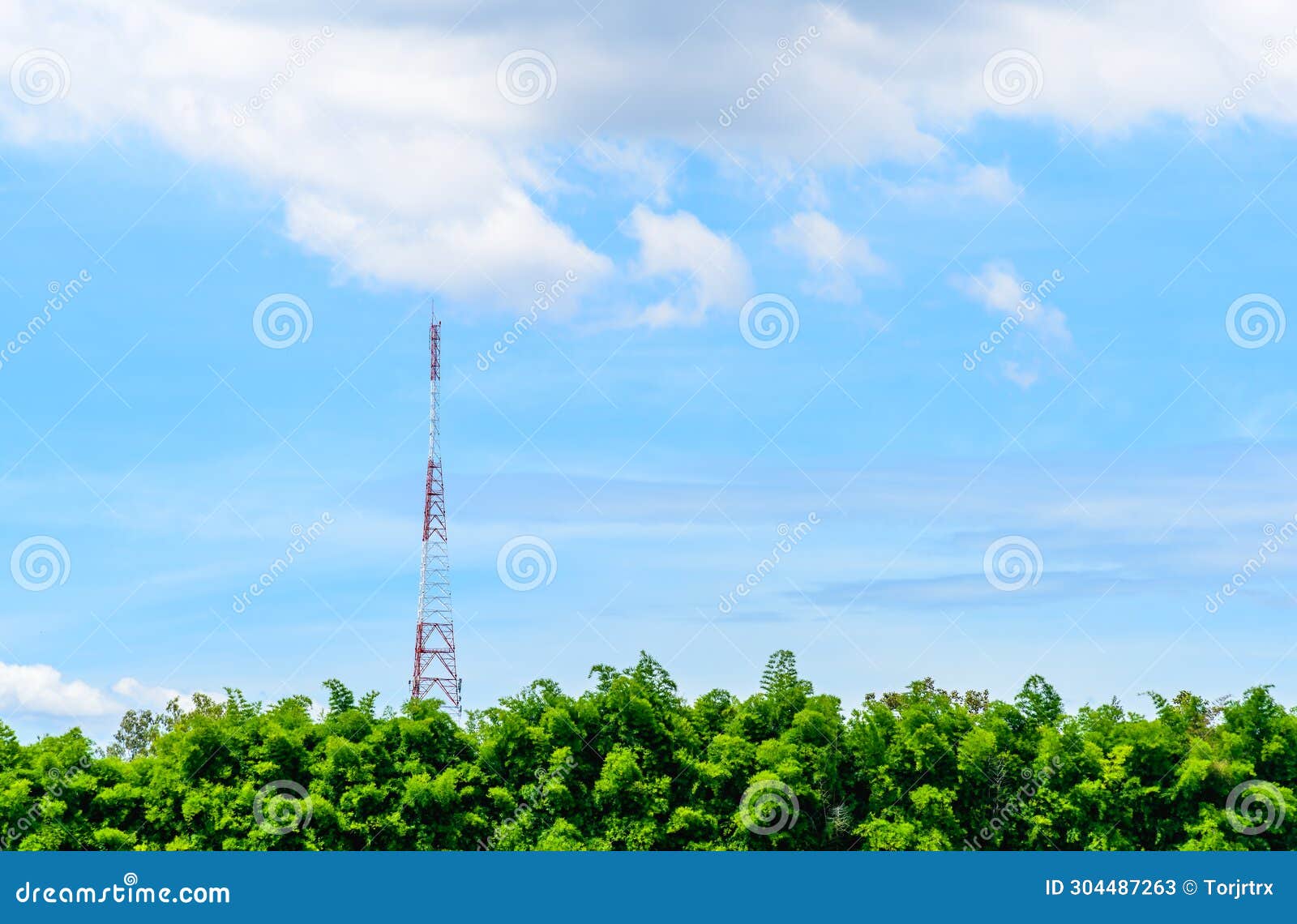 Telecommunication Tower in Boondocks Remote Area with Forest and ...