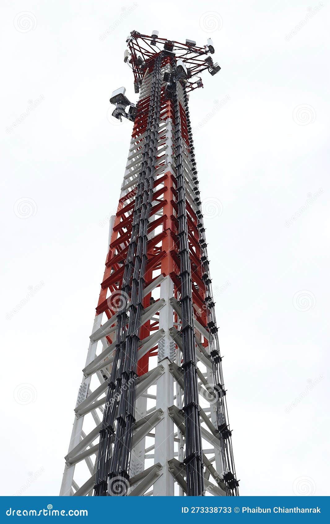 A telecommunication tower stock image. Image of tall - 273338733