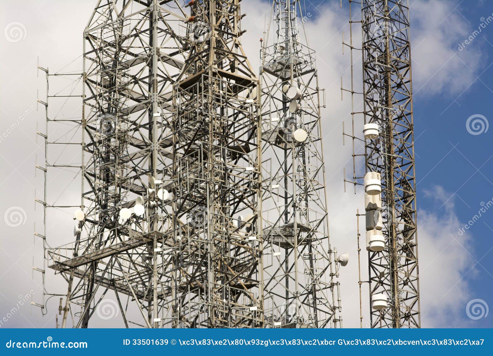 Telecommunication Tower stock image. Image of telecommunication - 33501639