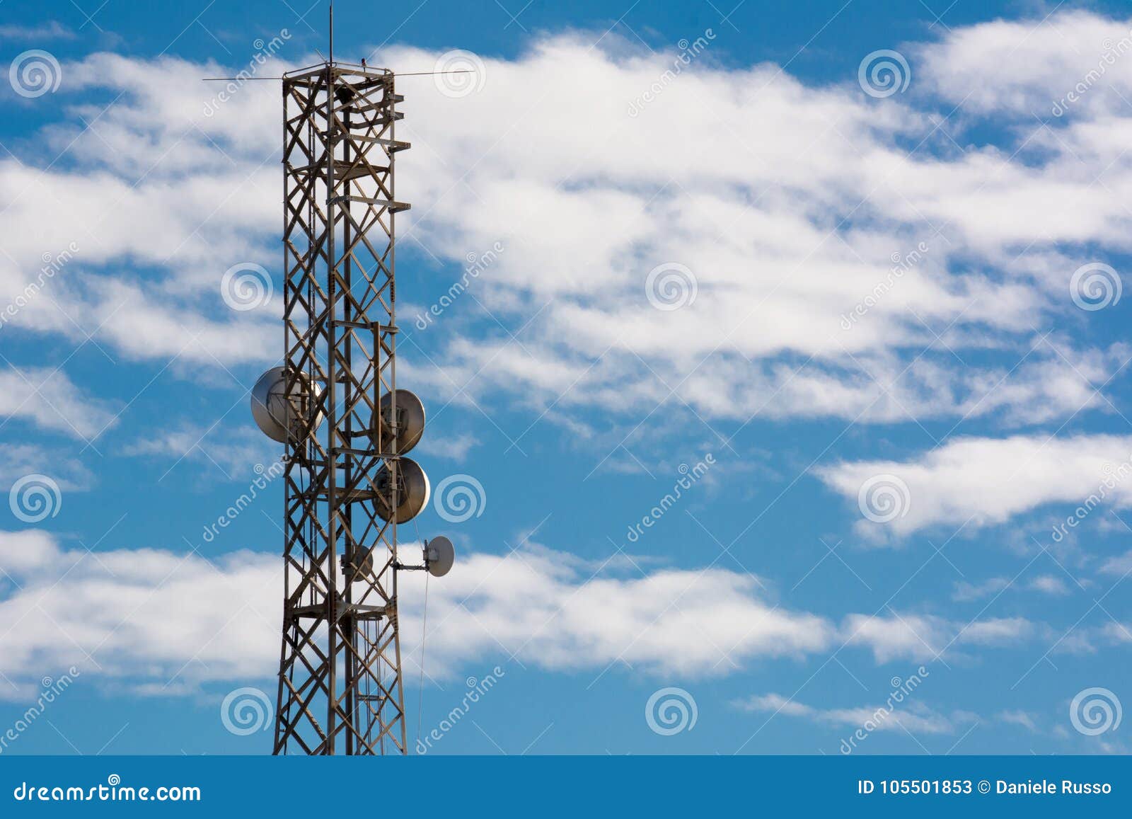Telecommunication Tower for Digital Signal Stock Image - Image of ...