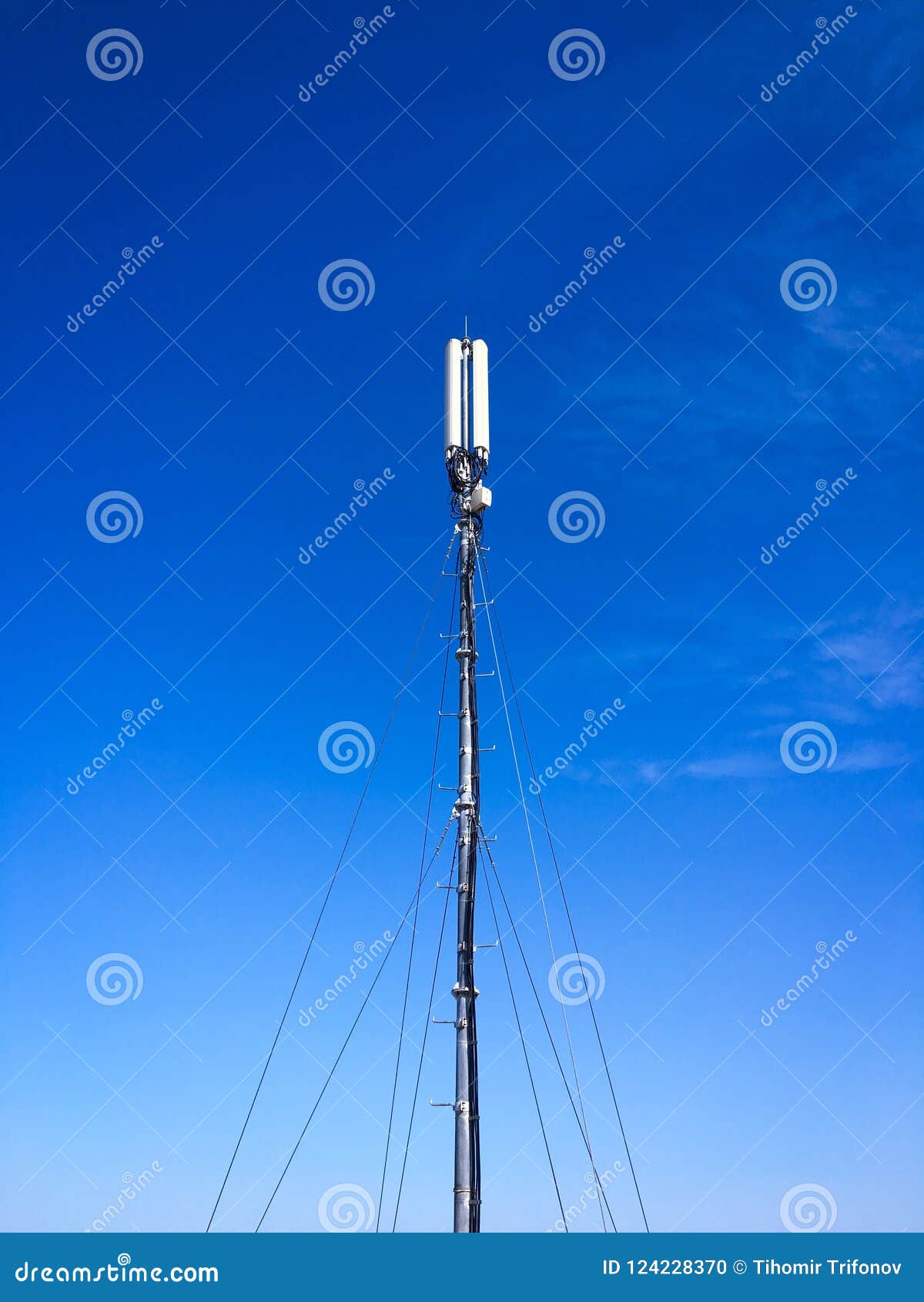 Telecommunication Tower. Digital Wireless Communication System. Basic ...