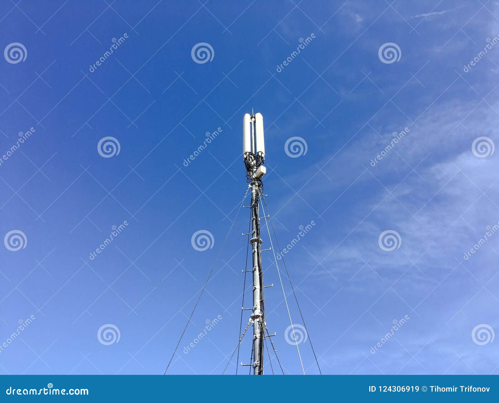Telecommunication Tower. Digital Wireless Communication System. Basic ...