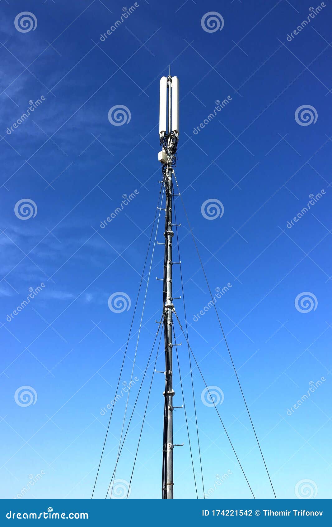 Telecommunication Tower. Digital Wireless Communication System. Basic ...