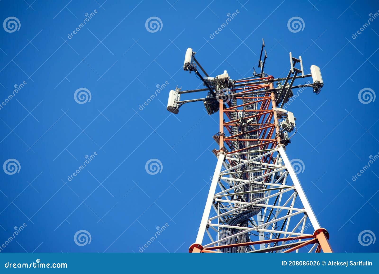 Telecommunication Tower. Digital Wireless Connection System ...