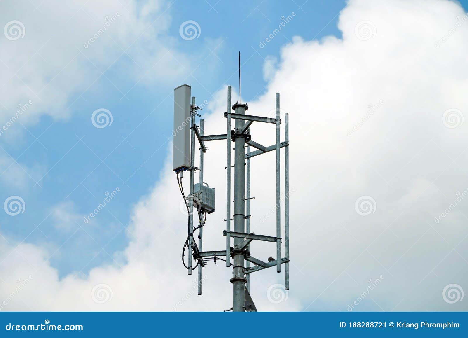 Telecommunication Tower of 4G and 5G Cellular. Base Station or Base ...