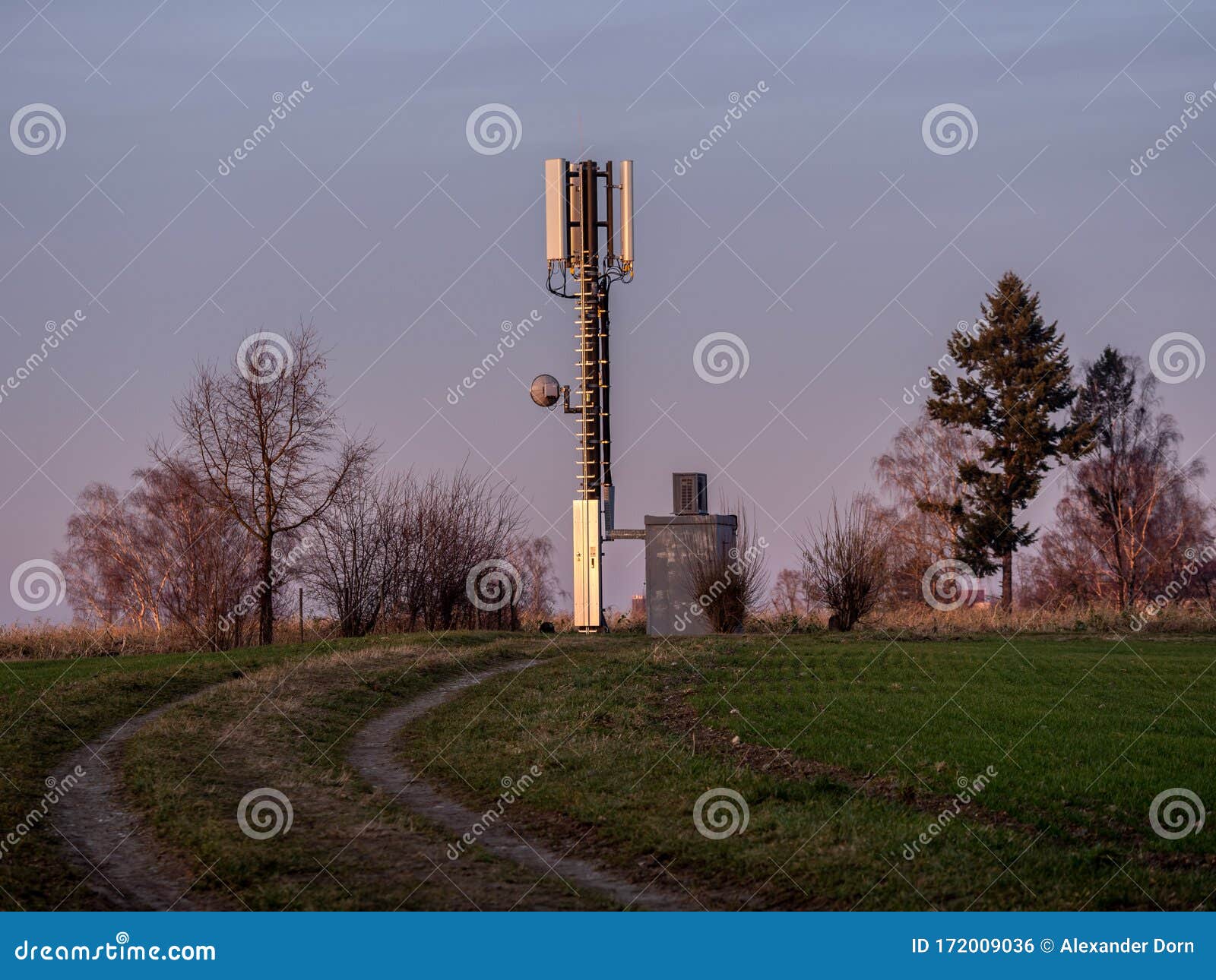 Telecommunication Tower of 4G and 5G Cellular. Base Station or Base ...