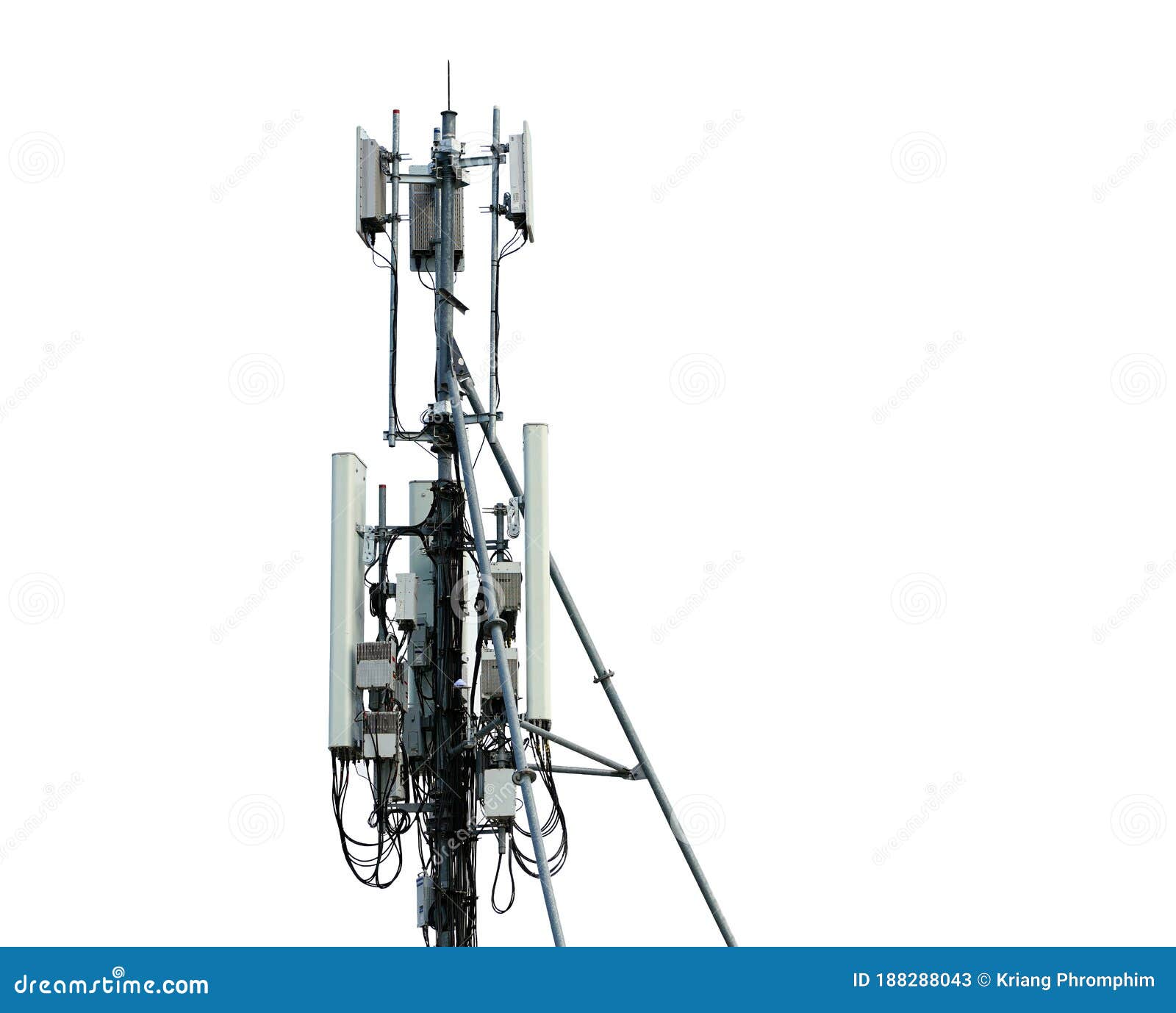 Telecommunication Tower of 4G and 5G Cellular. Base Station or Base ...
