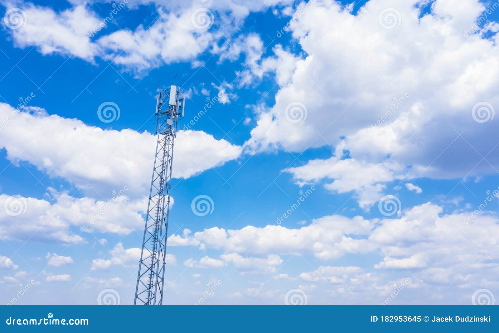 Telecommunication Tower of 4G and 5G Cellular. Cell Site Base Station ...