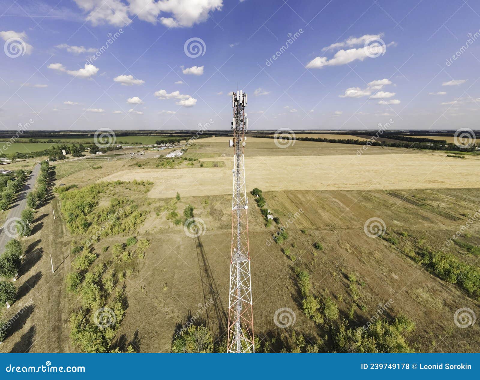 Telecommunication Tower of 5G Technology. Base Station or Transceiver ...