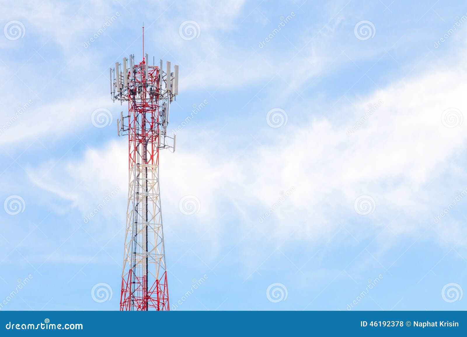 Telecommunication tower stock photo. Image of telephone - 46192378