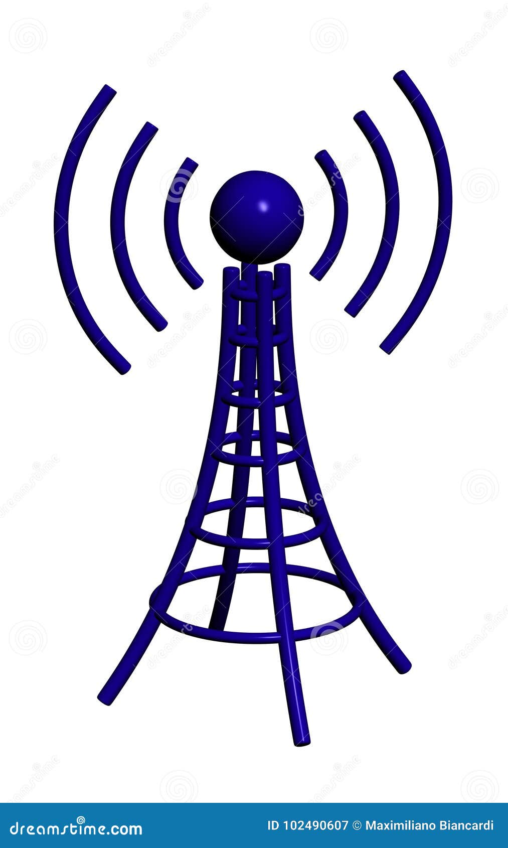 Telecommunication Tower Icon Stock Illustration - Illustration of ...