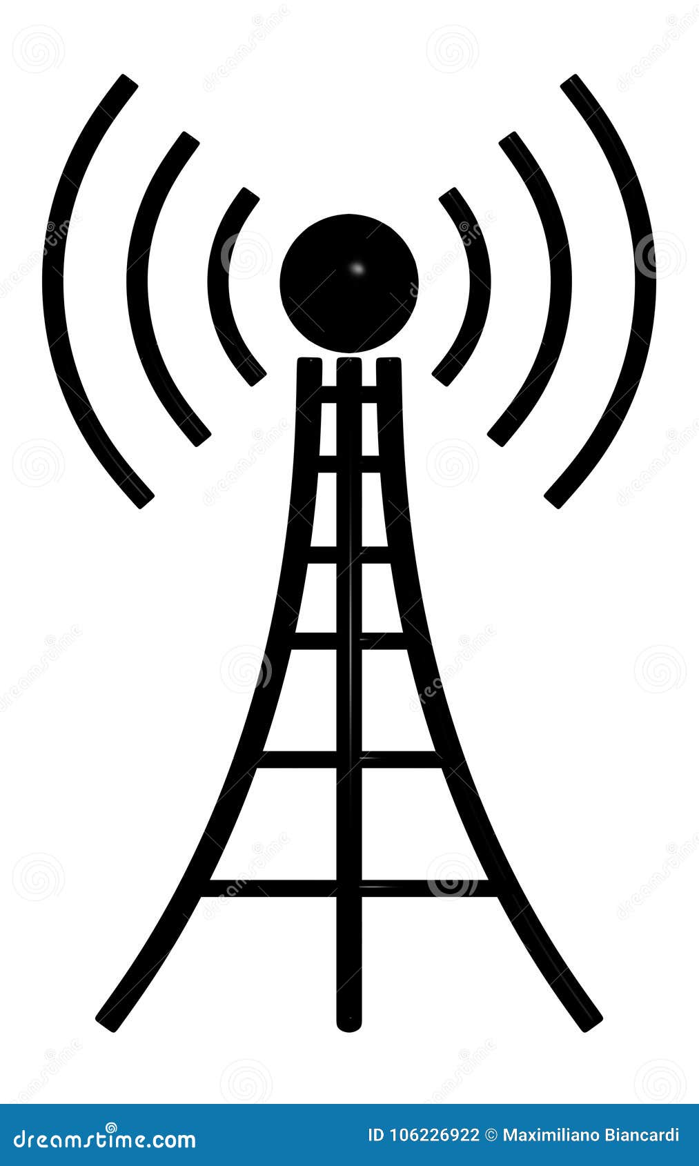Telecommunication Tower Icon Stock Illustration - Illustration of mast ...