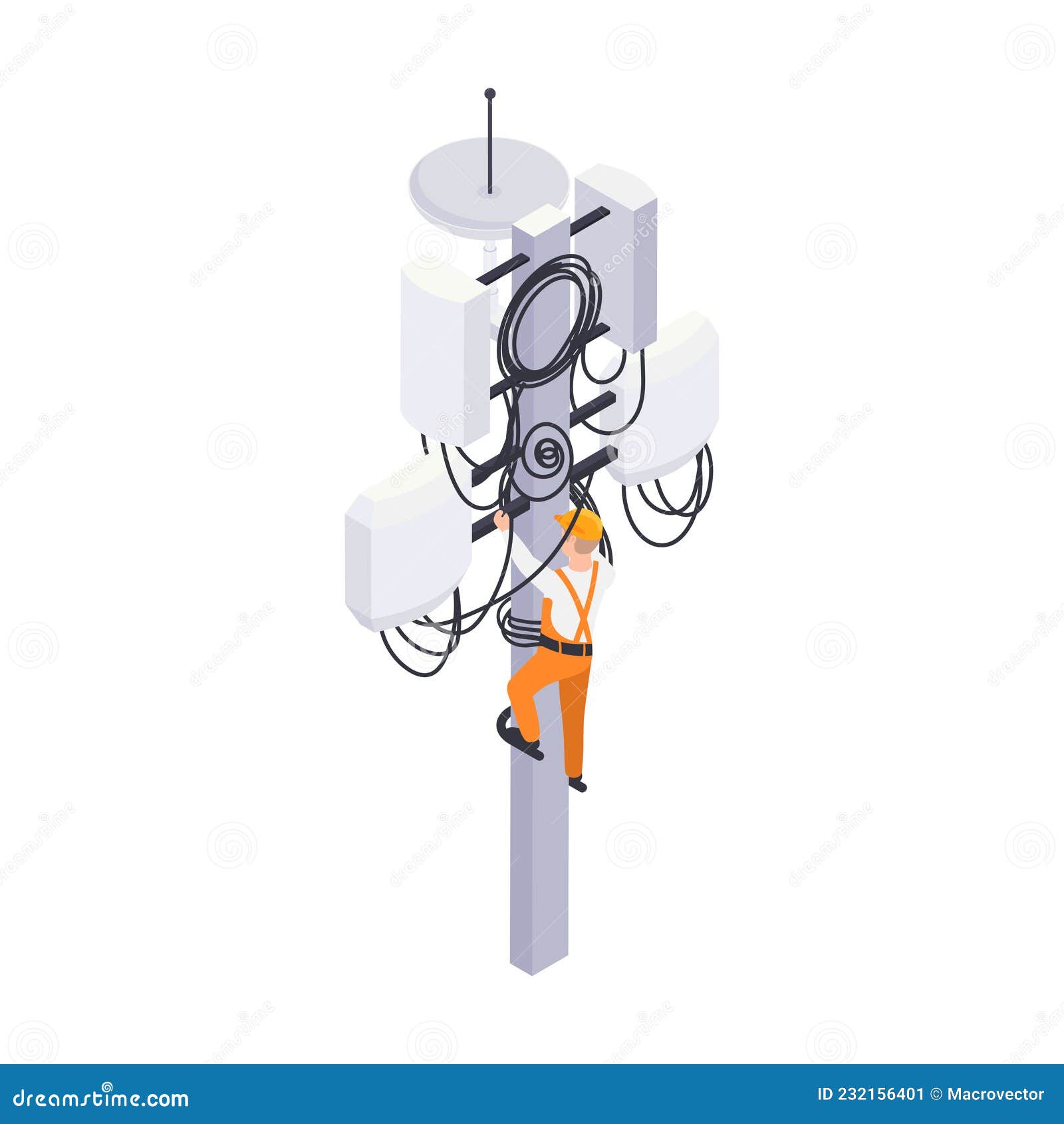 Telecommunication Tower Icon Stock Vector - Illustration of computer ...