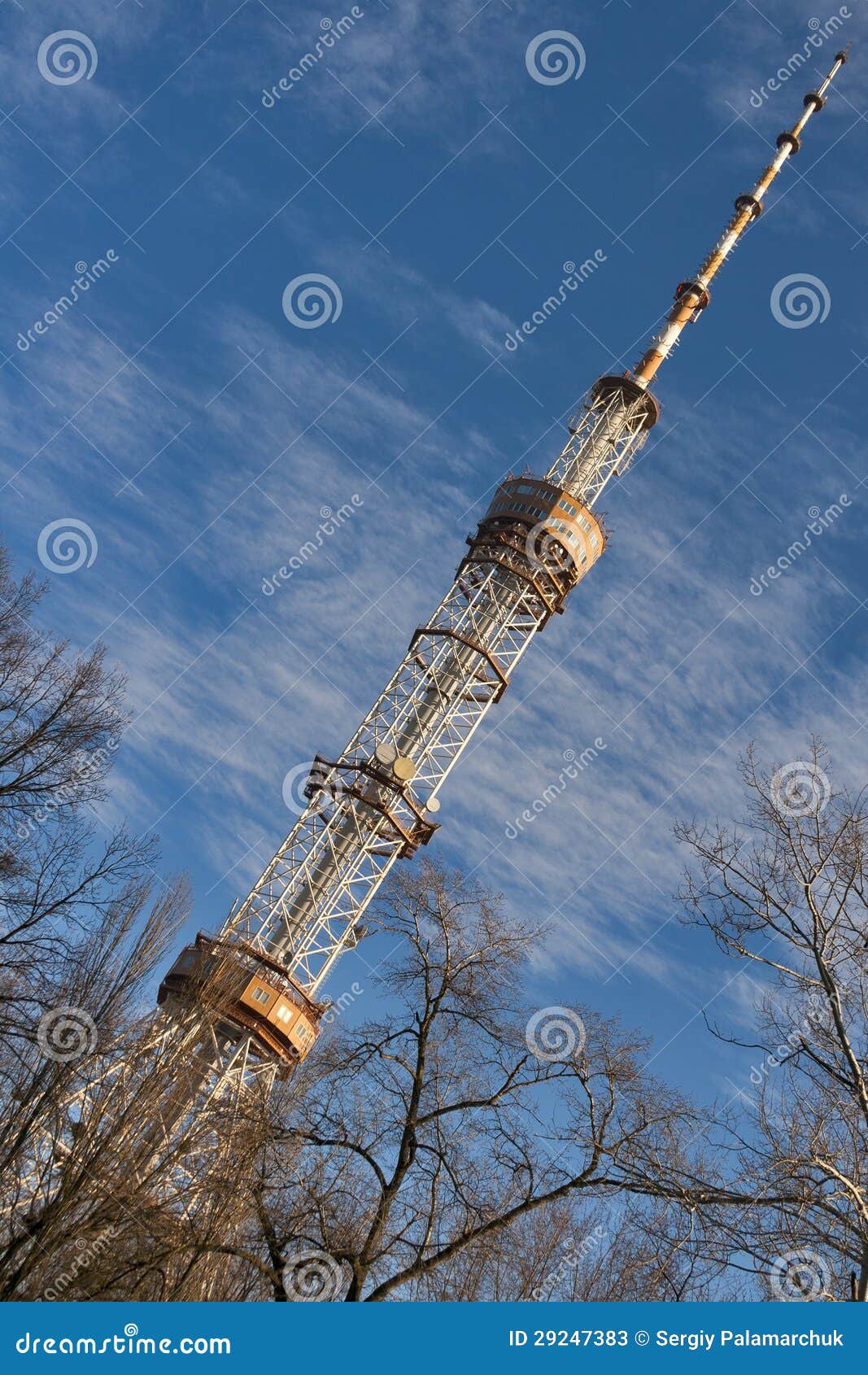 Telecommunication Tower in Kiev, Ukraine. Stock Image - Image of ...