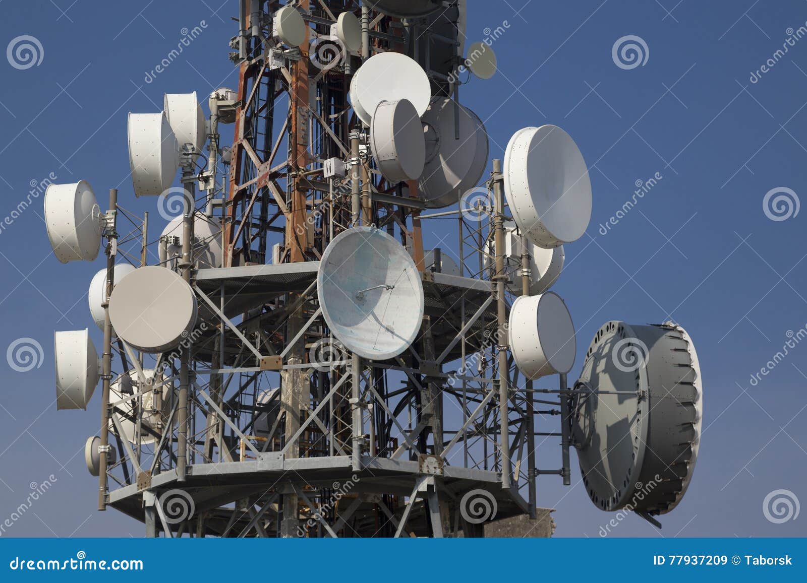 Telecommunication Tower, Mast Stock Image - Image of transceiver, tower ...