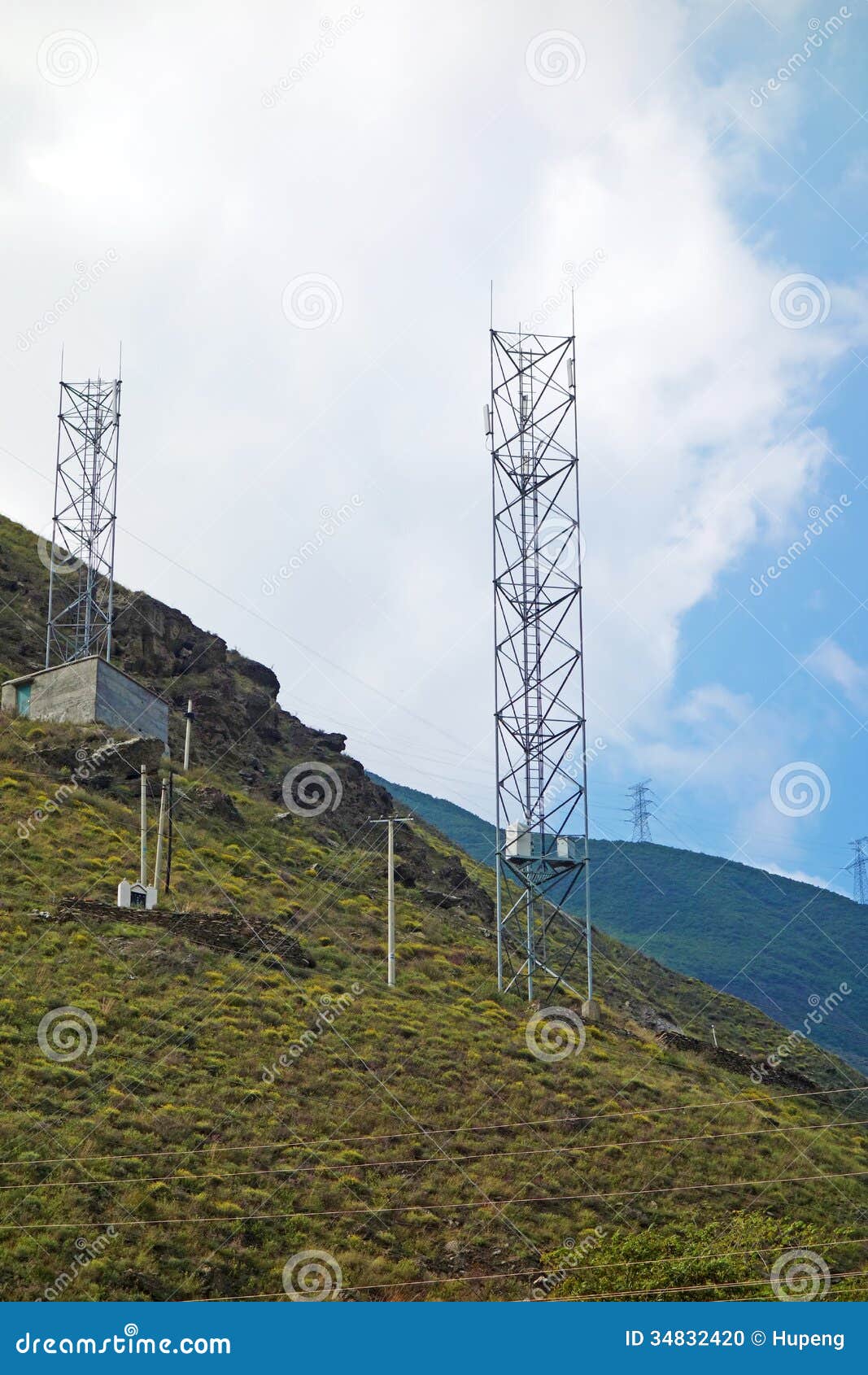 Telecommunication tower stock photo. Image of frequency - 34832420