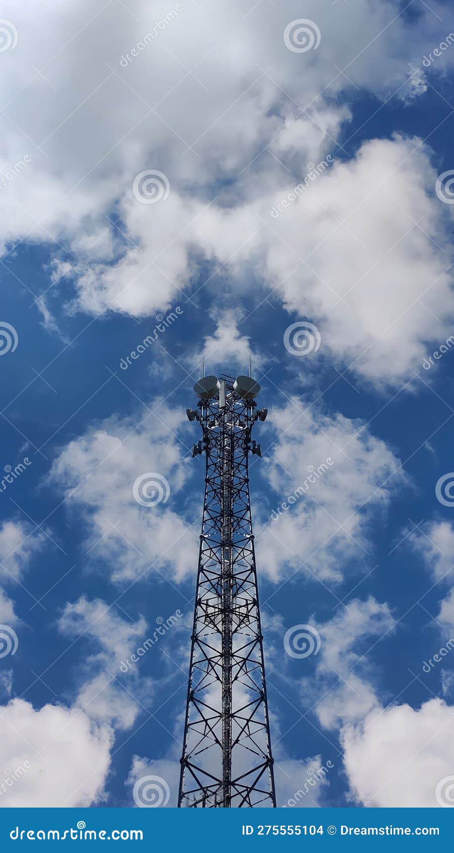 Telecommunication Tower Photographed with a Lower Angle Stock Photo ...
