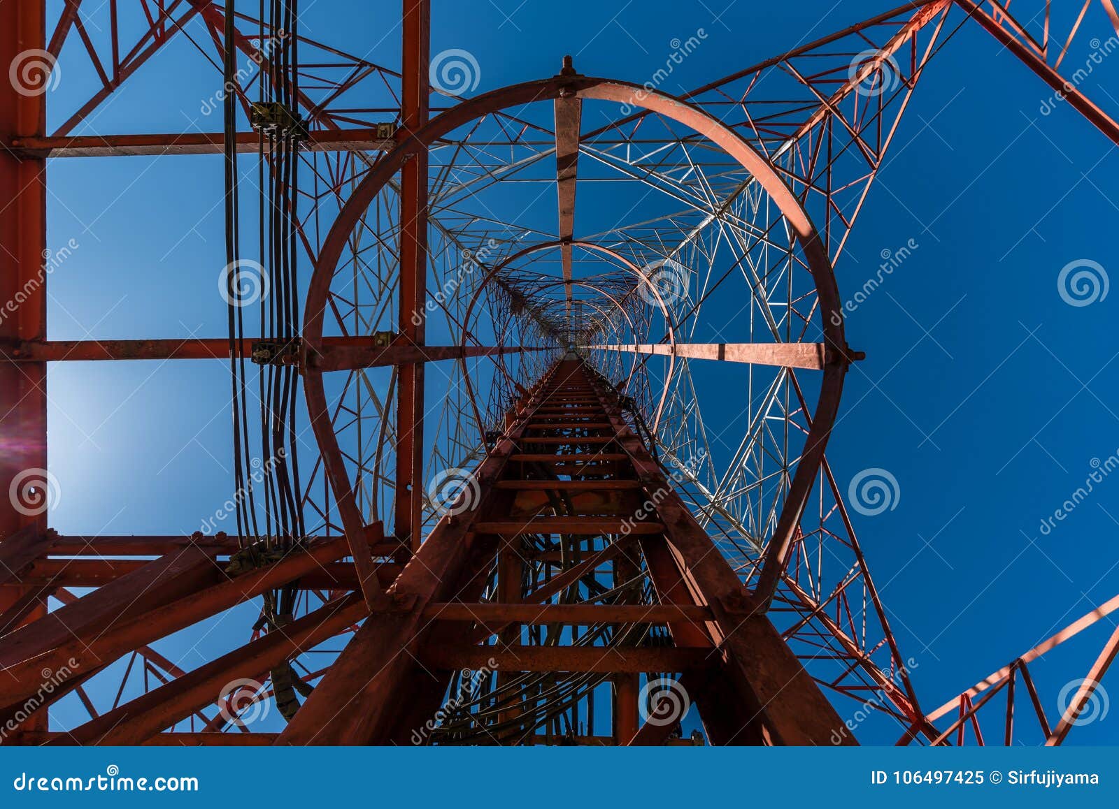 Telecommunication tower stock image. Image of telephone - 106497425
